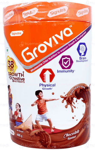 Groviva Chocolate Powder 400 Gm - Uses, Side Effects, Dosage, Price ...