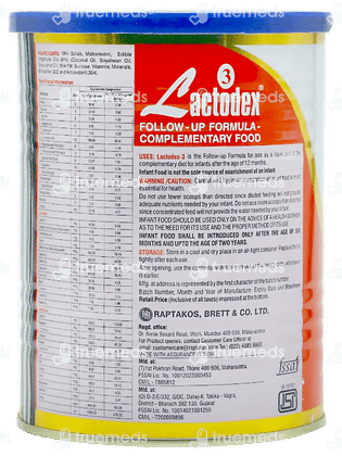 Lactodex 3 Follow Up Baby Food Powder 450 Gm - Uses, Side Effects ...