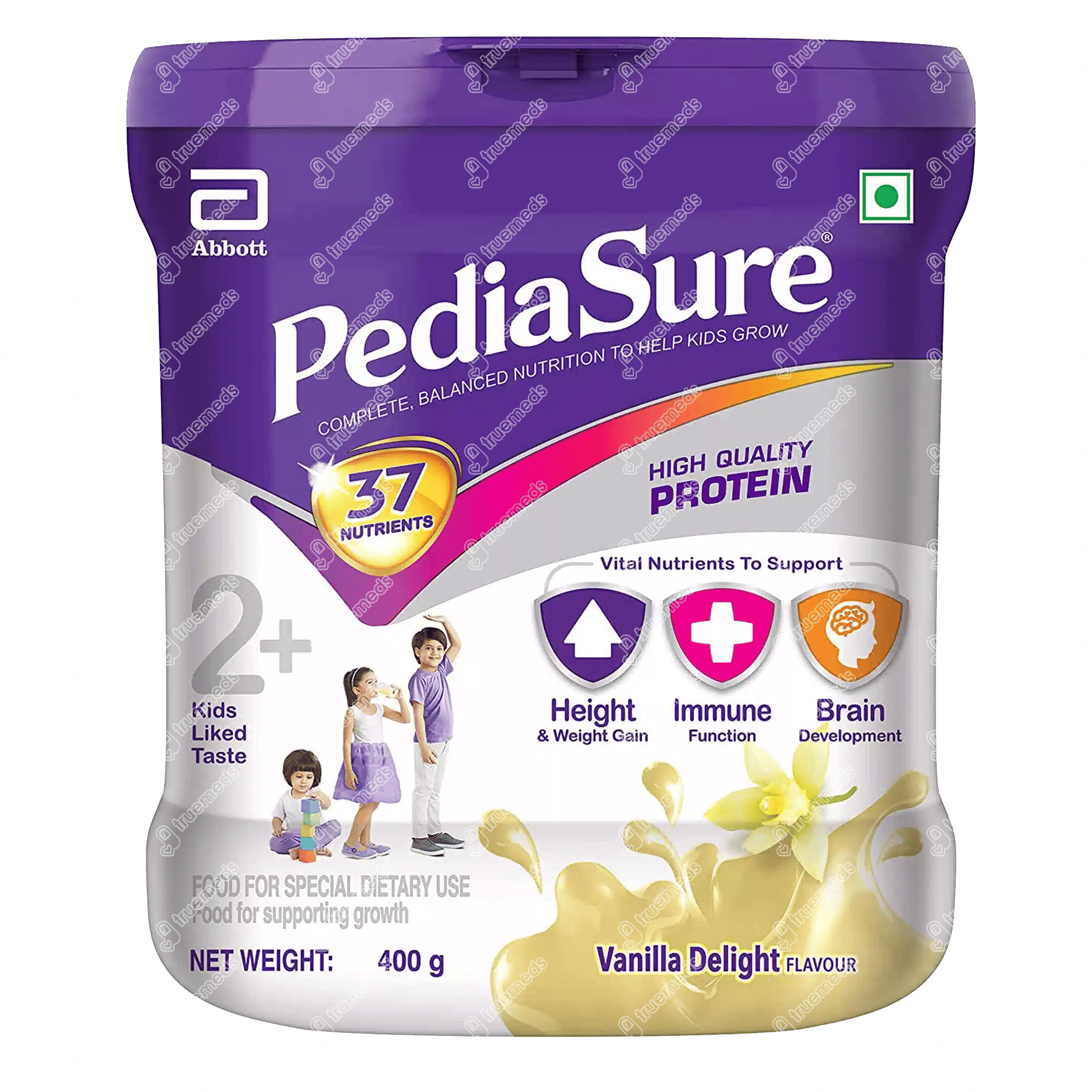 Pediasure Vanilla Powder 400 Gm Jar - Uses, Side Effects, Dosage, Price ...