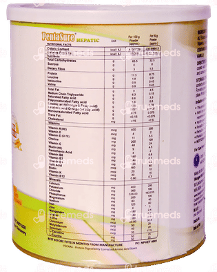 Pentasure Hepatic Creamy Vanilla Powder 400 Gm - Uses, Side Effects ...