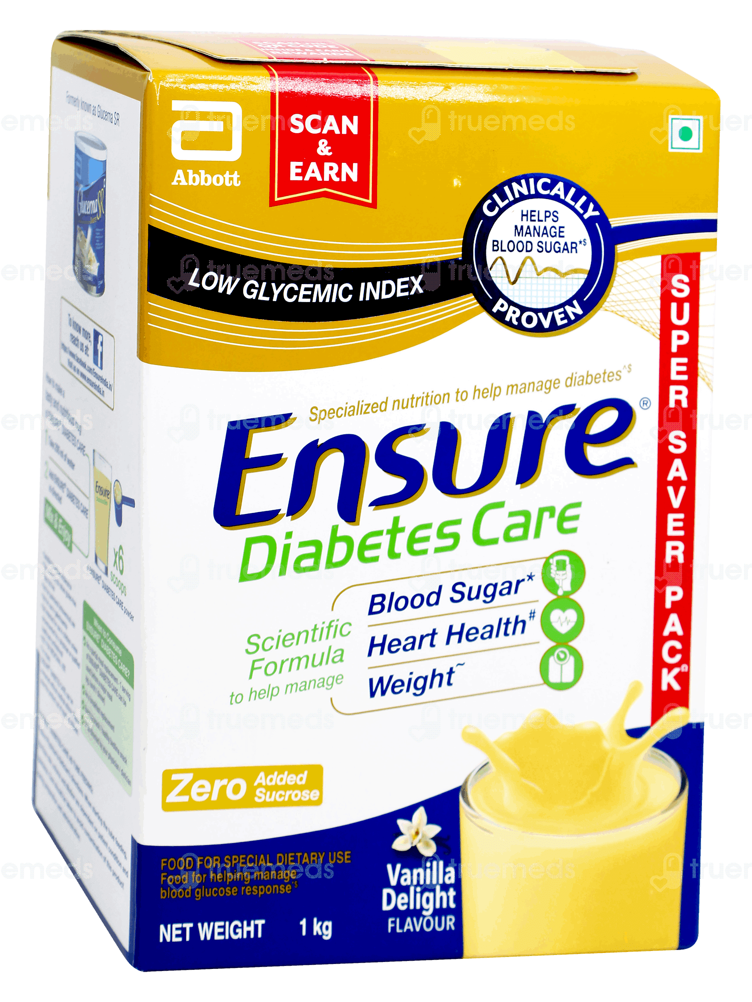 Ensure Diabetes Care Powder Vanilla Flavour 1 Kg - Uses, Side Effects ...