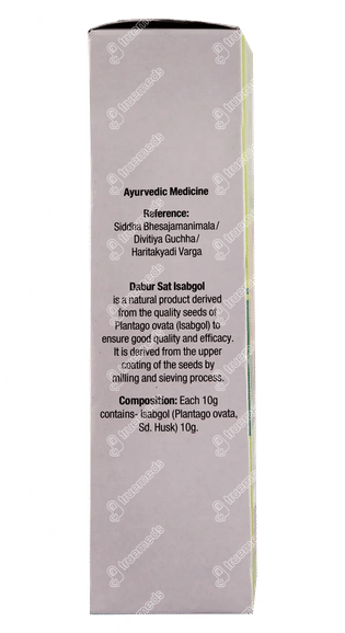 Dabur Sat Isabgol Powder 200 Gm - Uses, Side Effects, Dosage, Price ...