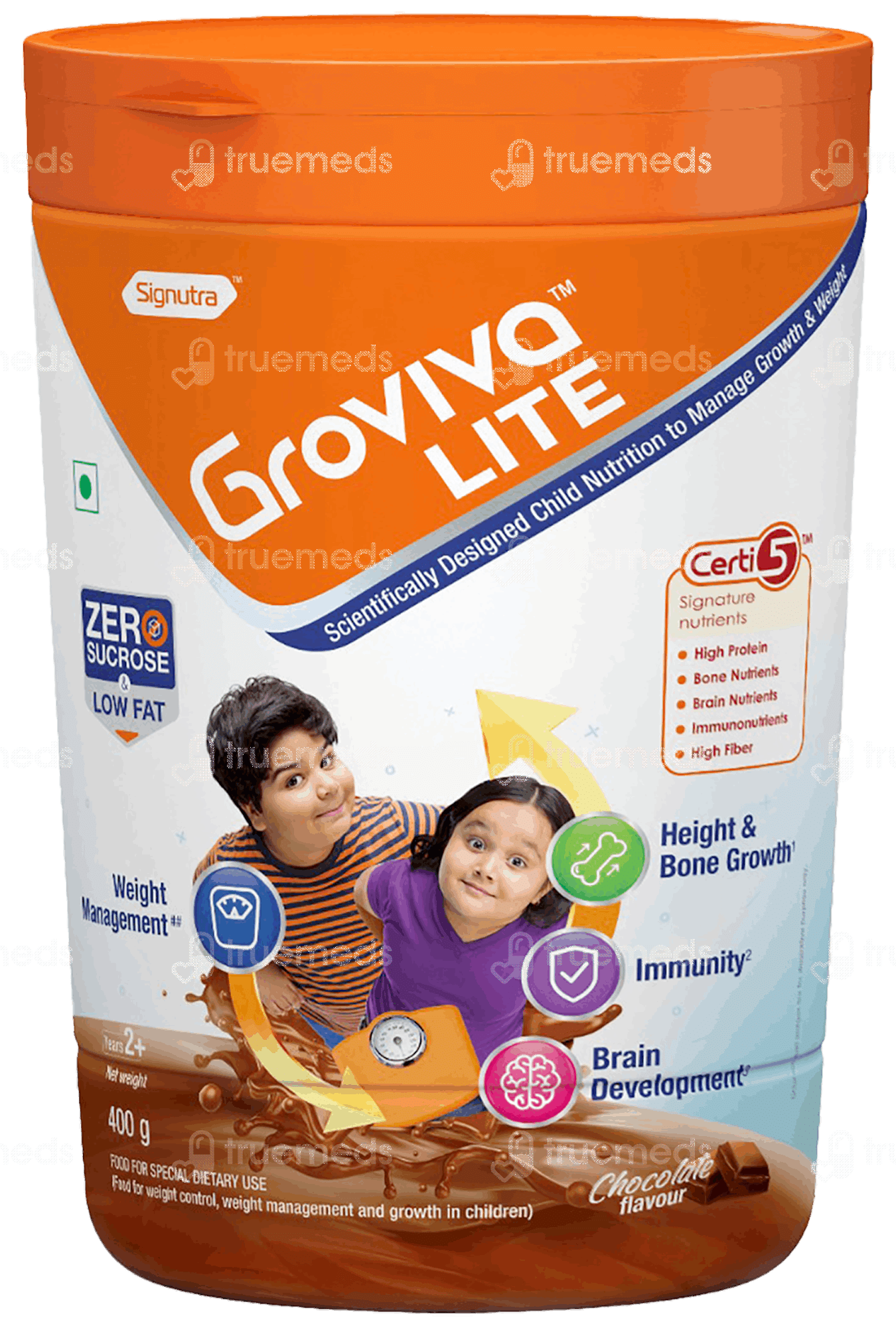 Groviva Lite Chocolate Powder 400 Gm - Uses, Side Effects, Dosage ...