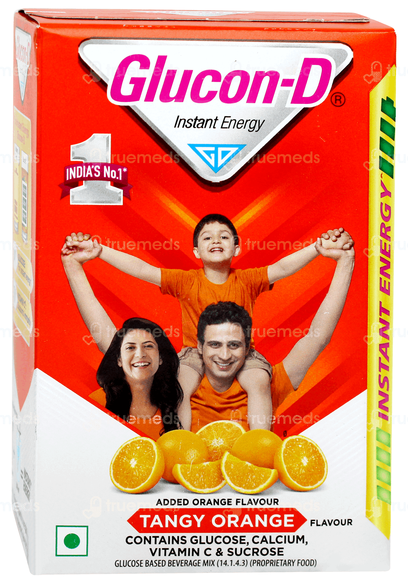 Glucon D Tangy Orange Powder 450 Gm - Uses, Side Effects, Dosage, Price ...