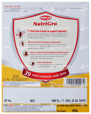 Complan Nutrigro 2 To 6 Years Badam Kheer Refill 400 Gm - Uses, Side ...