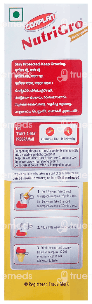 Complan Nutrigro 2 To 6 Years Badam Kheer Refill 400 Gm - Uses, Side ...