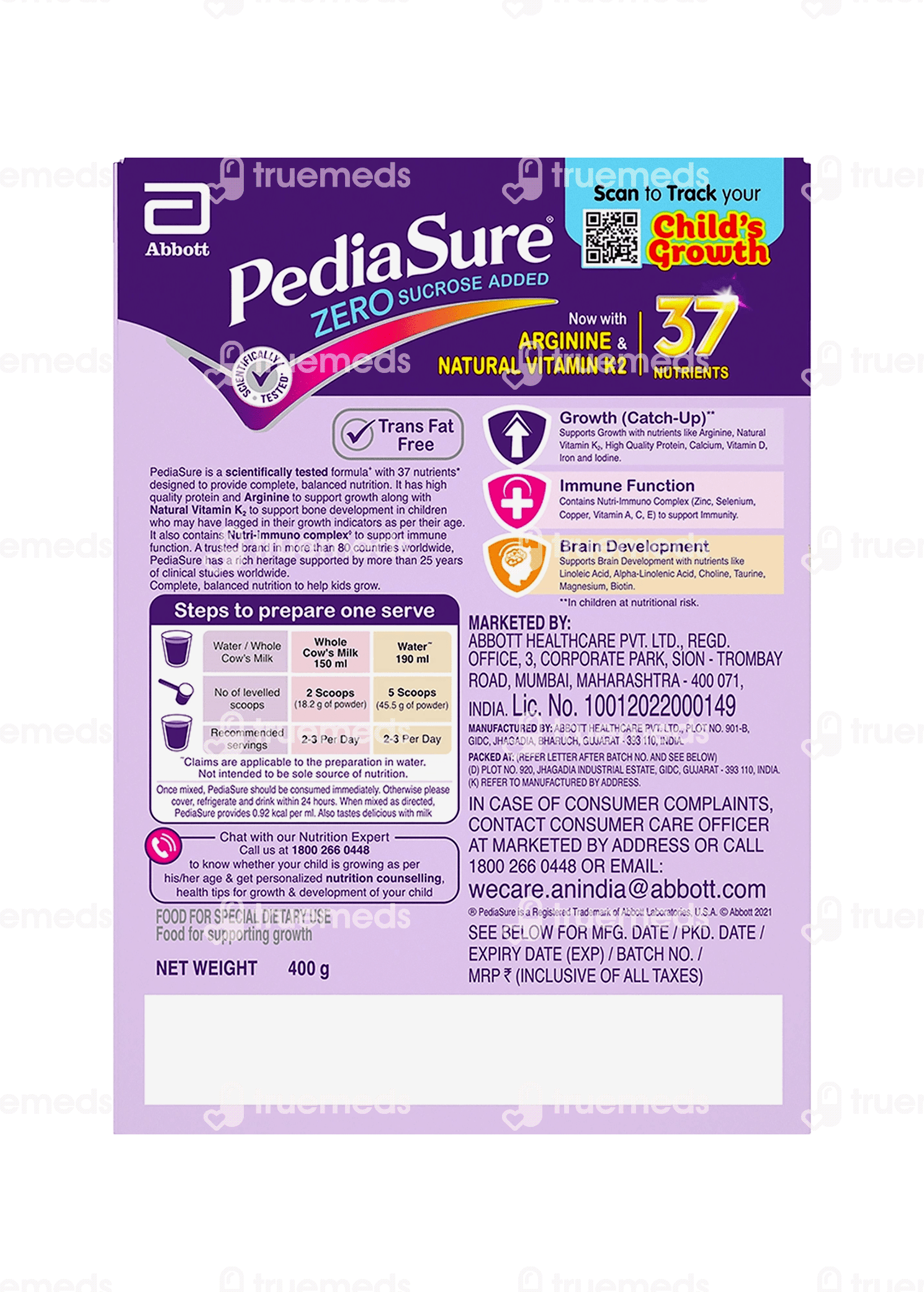 Pediasure Zero Sucrose Added | Buy Pediasure Zero Online at Truemeds