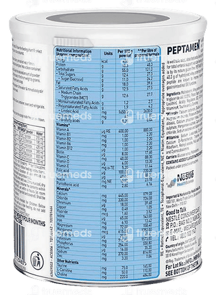 Nestle Peptamen Peptide Based Diet Powder Vanilla 400 Gm - Uses, Side ...