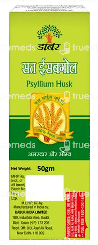 Dabur Sat Isabgol 50 Gm - Uses, Side Effects, Dosage, Price | Truemeds