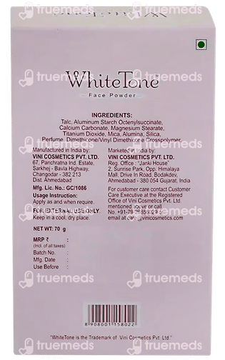 White Tone Face Powder 70 Gm - Uses, Side Effects, Dosage, Price | Truemeds