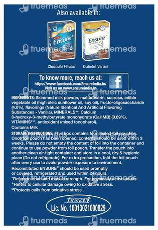 Ensure Vanilla Powder 2 Kg - Uses, Side Effects, Dosage, Price | Truemeds