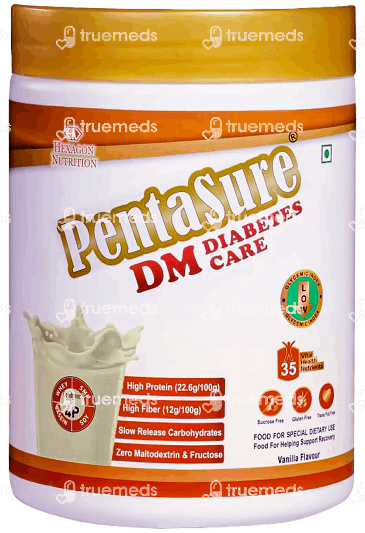 Pentasure Dm Diabetes Care Vanilla Powder 400 Gm - Uses, Side Effects ...