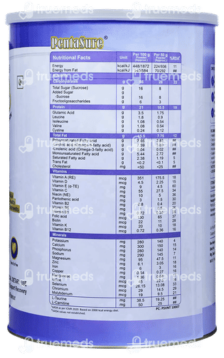 Pentasure Vanilla Powder 1000 Gm - Uses, Side Effects, Dosage, Price ...