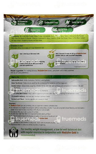 Medislim Gold Vanilla Flavour Powder 500 Gm - Uses, Side Effects ...