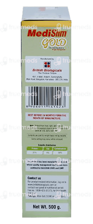 Medislim Gold Vanilla Flavour Powder 500 Gm - Uses, Side Effects ...