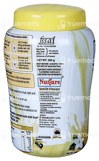 Nurture Vanilla Flavour Powder 200 Gm - Uses, Side Effects, Dosage ...