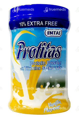 Protitas Vanilla Powder 220 Gm - Uses, Side Effects, Dosage, Price ...