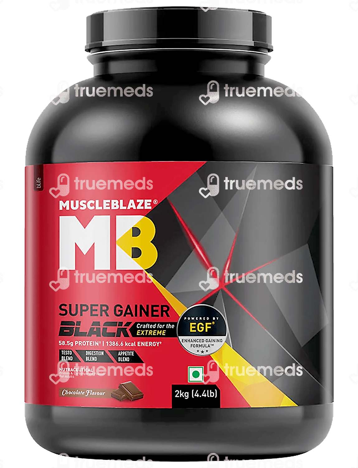 Muscleblaze Super Gainer Black With Egf Chocolate Powder 2000 Gm - Uses ...