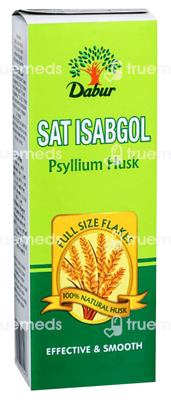 Dabur Sat Isabgol Powder 180 Gm - Uses, Side Effects, Dosage, Price ...