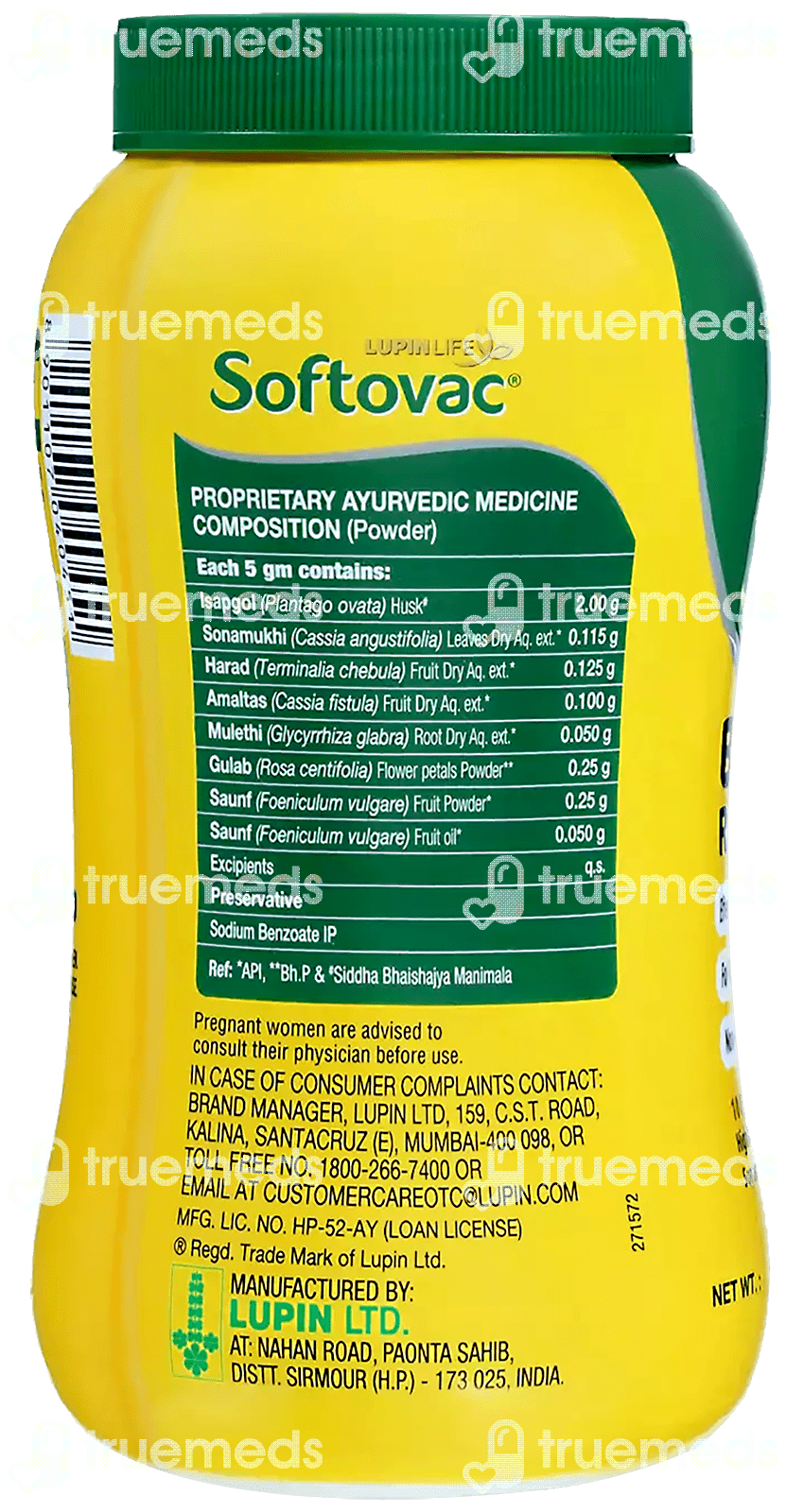 Softovac Powder 450 Gm - Uses, Side Effects, Dosage, Price | Truemeds