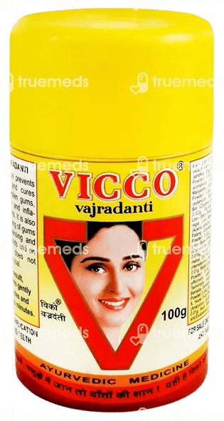 Vicco Vajradanti Tooth Powder 100 Gm - Uses, Side Effects, Dosage ...
