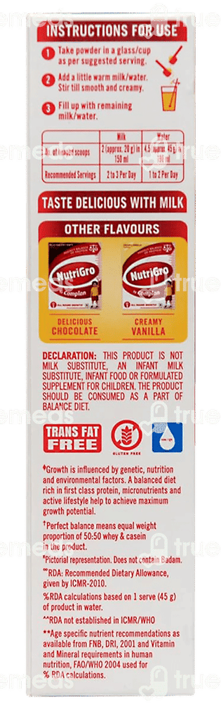 Complan Nutrigro Badam Kheer Refill 200 Gm - Uses, Side Effects, Dosage ...