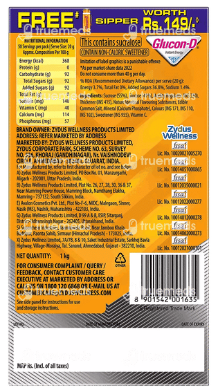 Glucon D Instant Energy Mango Blast Powder 1 Kg With Sipper Free - Uses ...
