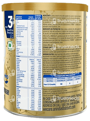 Similac Plus Stage 3 With Hmo Powder 400 Gm - Uses, Side Effects ...