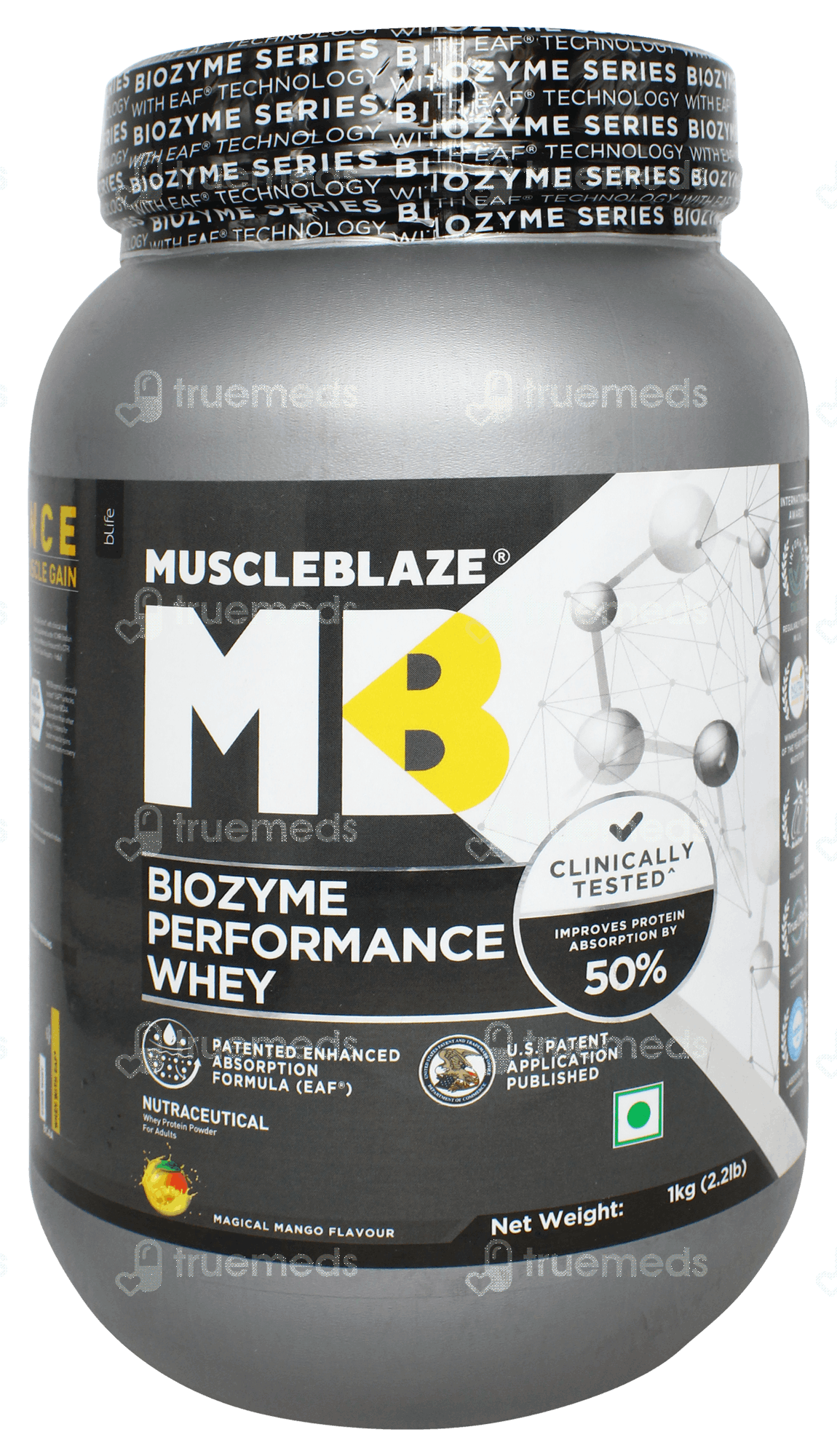 Muscleblaze Biozyme Performance Whey Magical Mango Flavour Protein ...