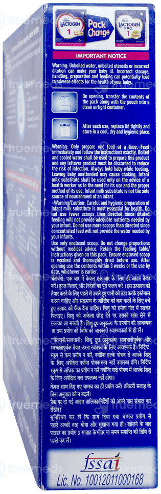 Nestle Lactogen Pro Stage 1 Refill Powder 400 Gm - Uses, Side Effects ...