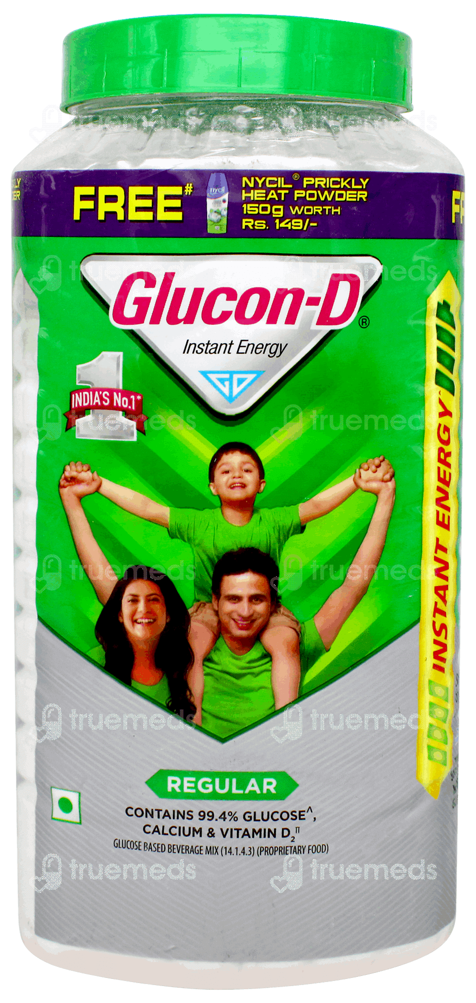 Glucon D Regular Powder 1000 Gm With Nycil Germ Expert Cool Herbal ...