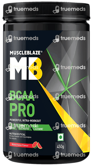 Muscleblaze Bcaa Pro Watermelon Flavour 450gm - Uses, Side Effects ...