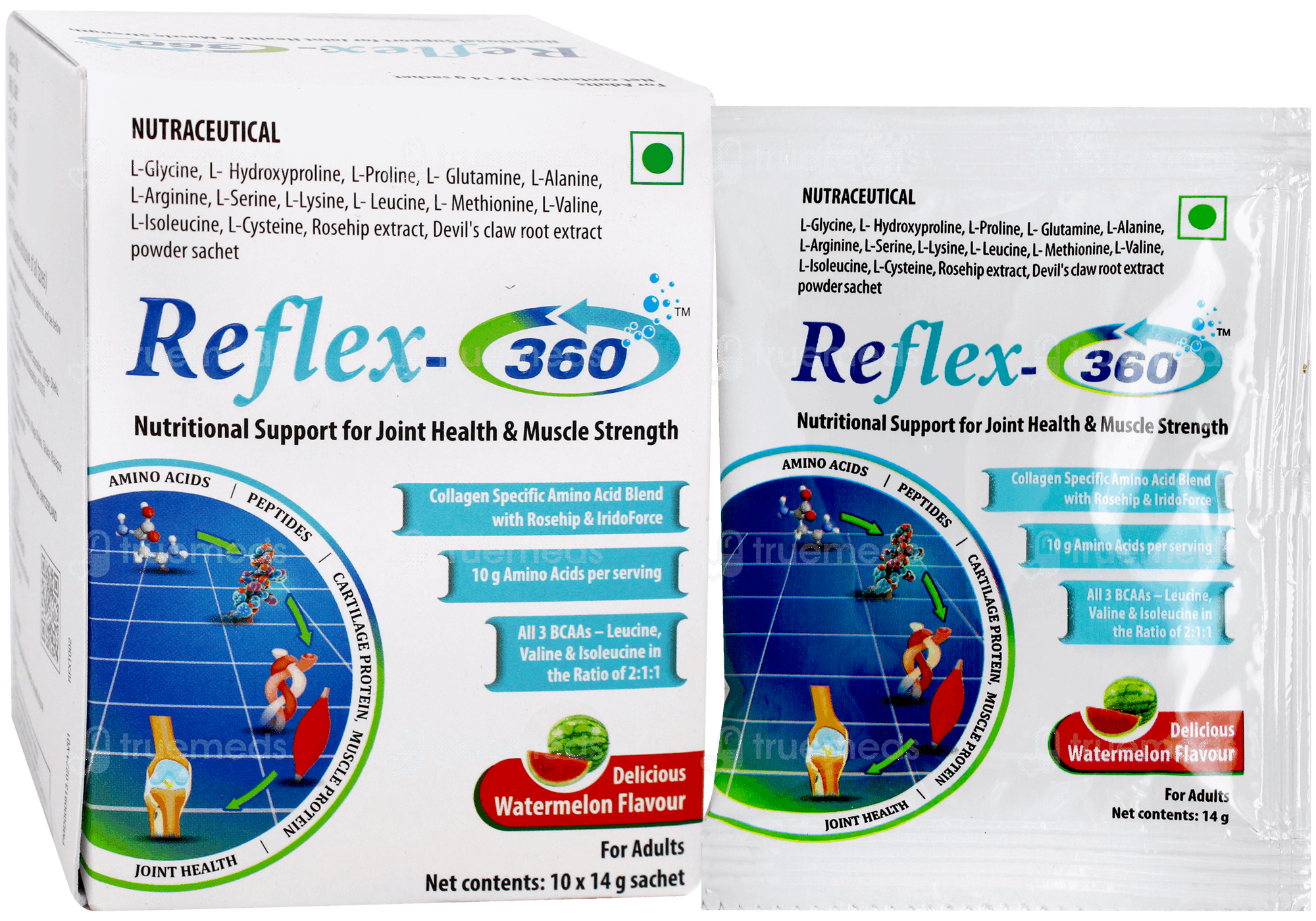 Reflex 360 Watermelon Flavour Sachet 14gm - Uses, Side Effects, Dosage, Price | Truemeds