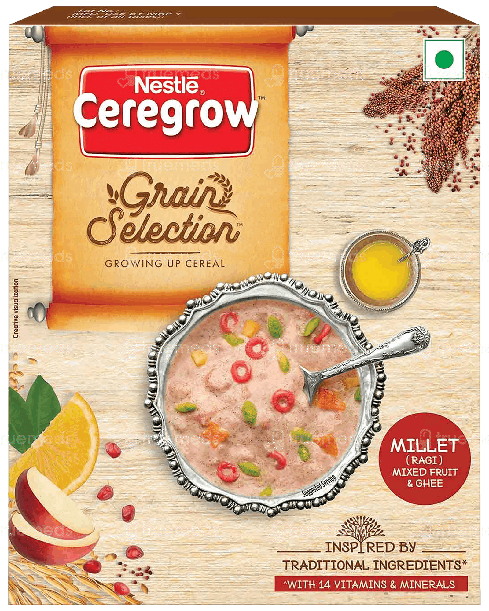 Nestle Ceregrow Grain Selection Ragi Mixed Fruit And Ghee Cereal 300gm ...