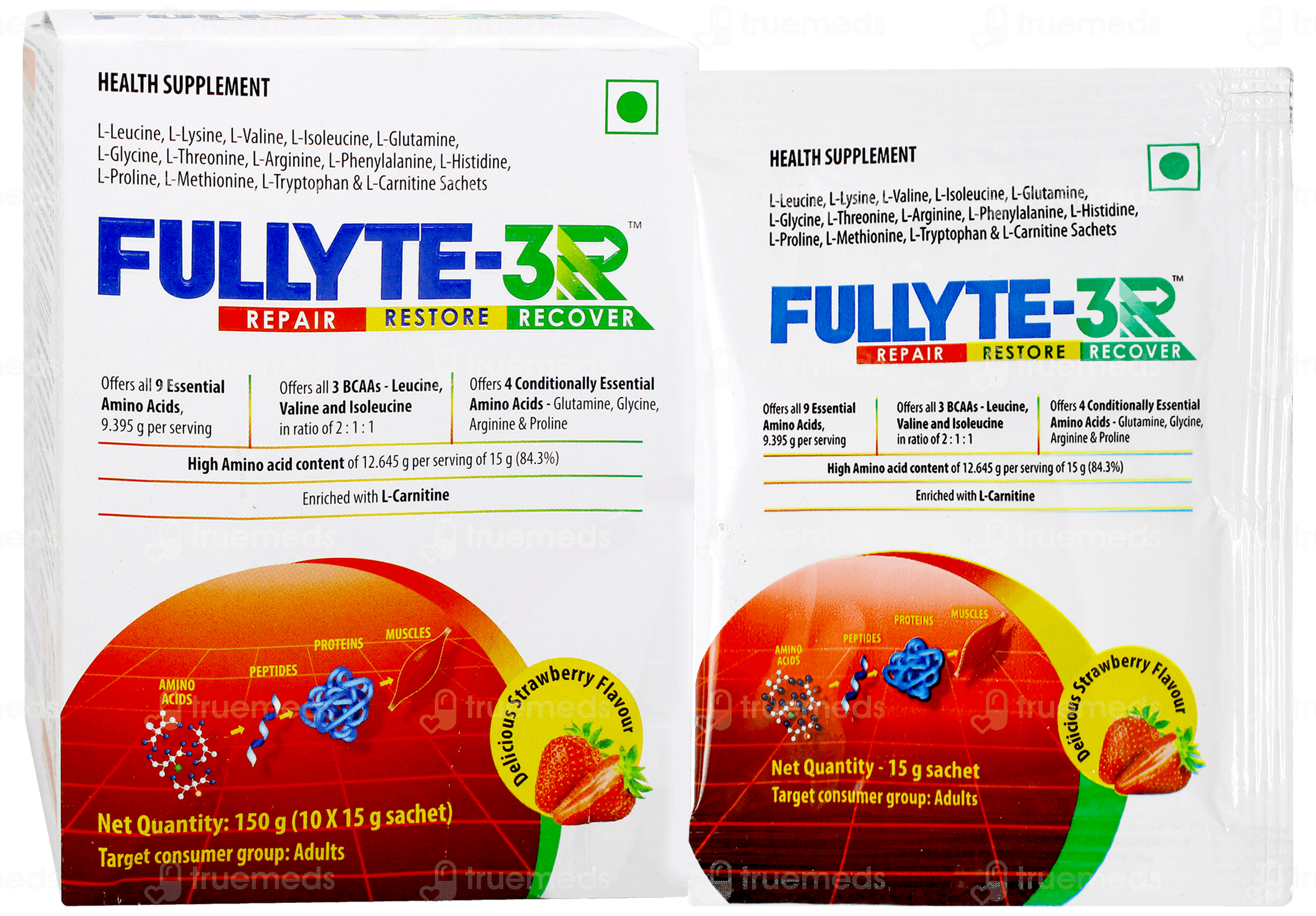 Fullyte 3r Strawberry Flavour Sachet 15gm - Uses, Side Effects, Dosage ...
