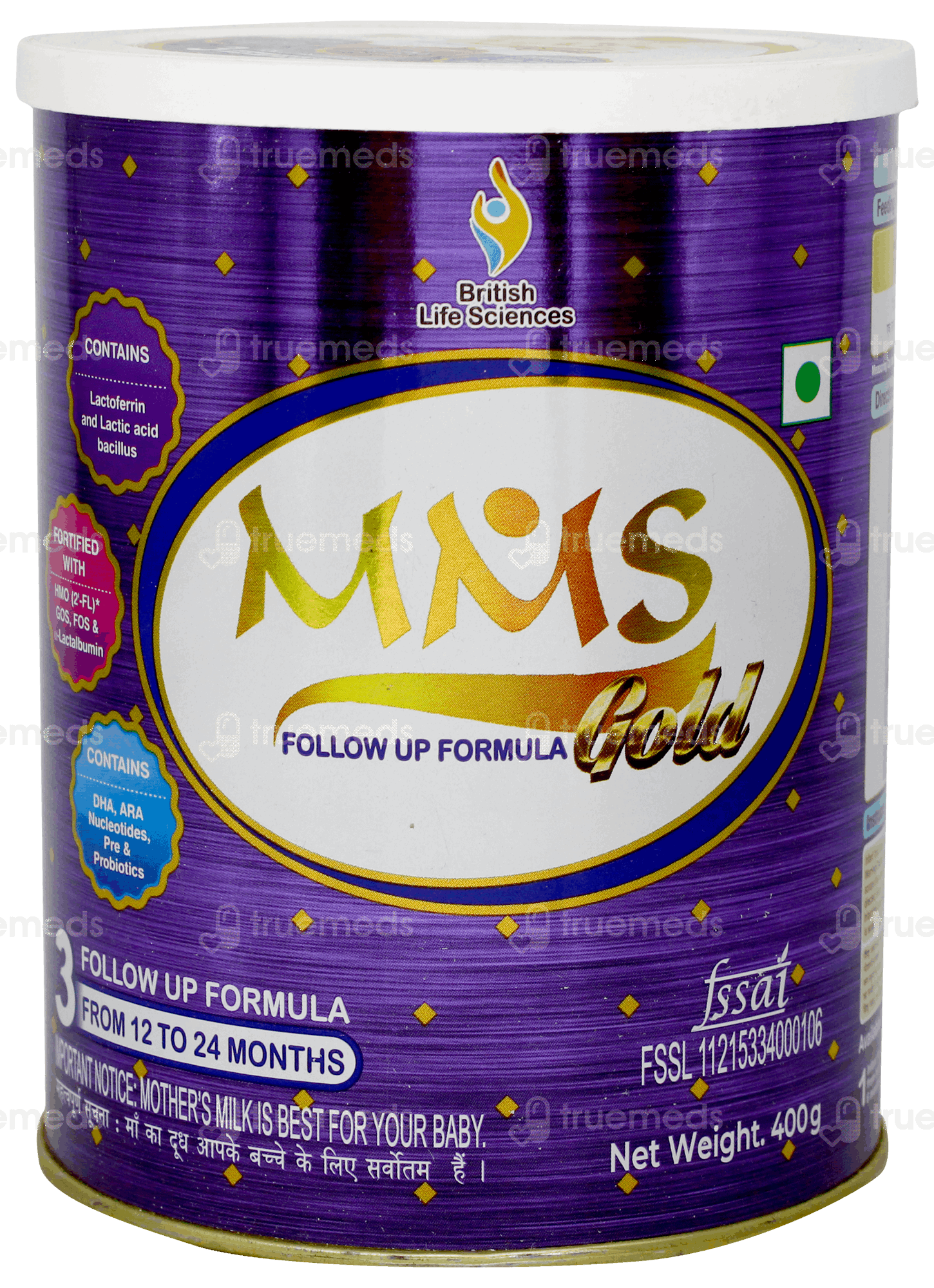 Mms Gold 3 Follow Up Formula Powder 400gm - Uses, Side Effects, Dosage ...