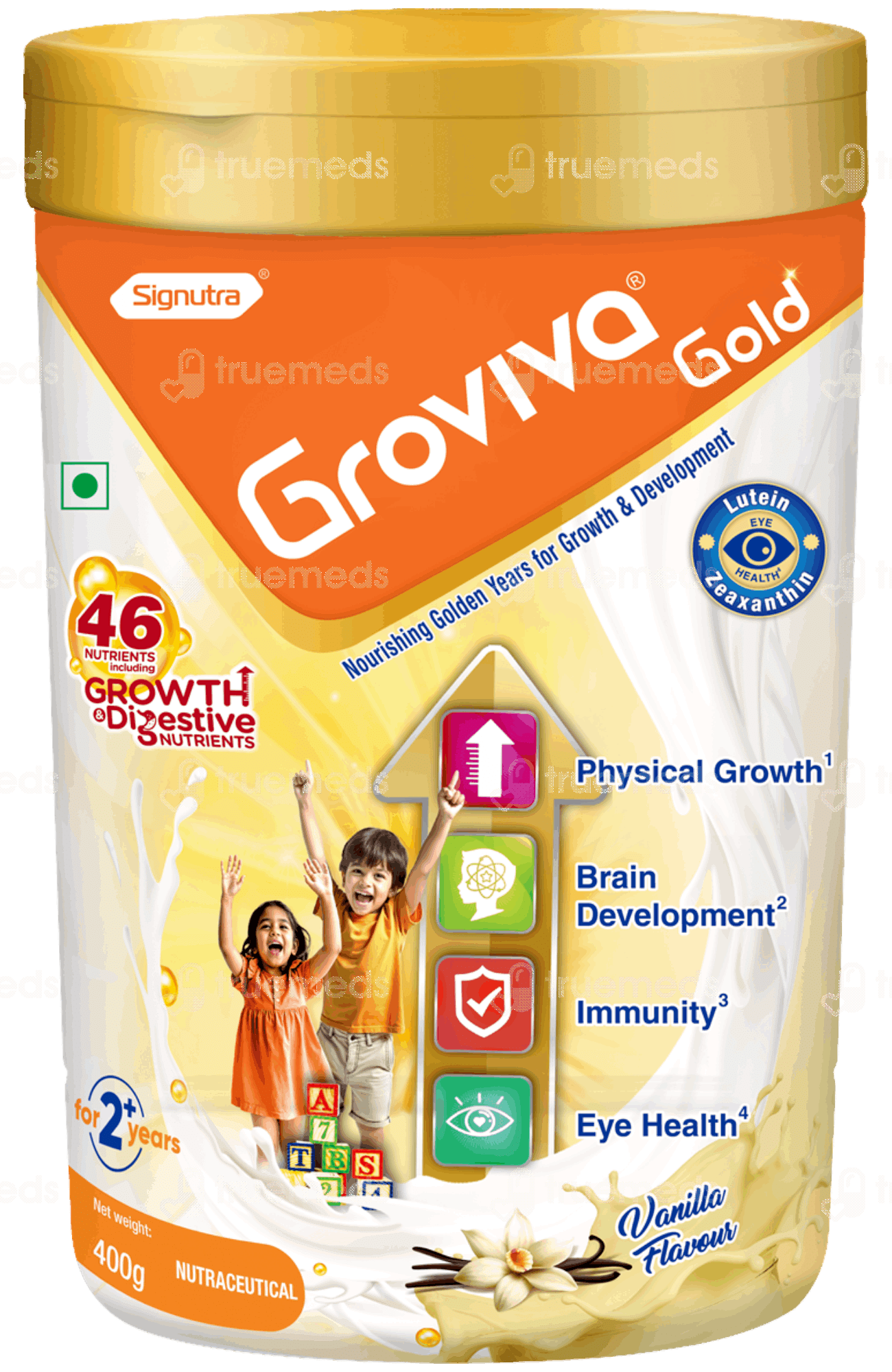 Groviva Gold Vanilla Flavour Powder 400gm - Uses, Side Effects, Dosage ...