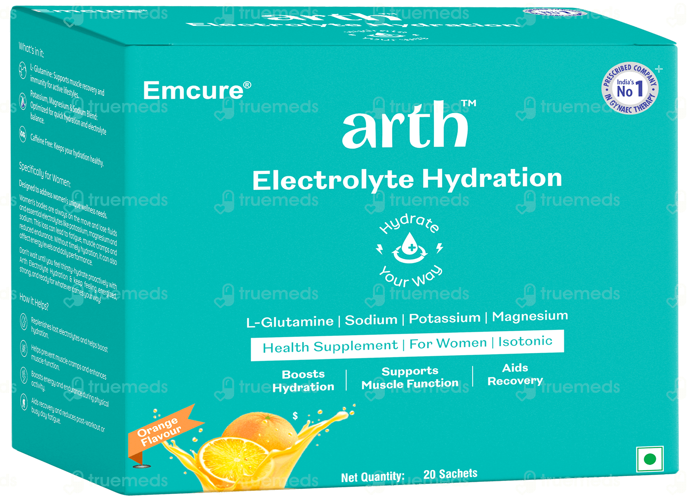 Arth Orange Flavour Electrolyte Hydration 20gm Pack Of 20 Sachets ...