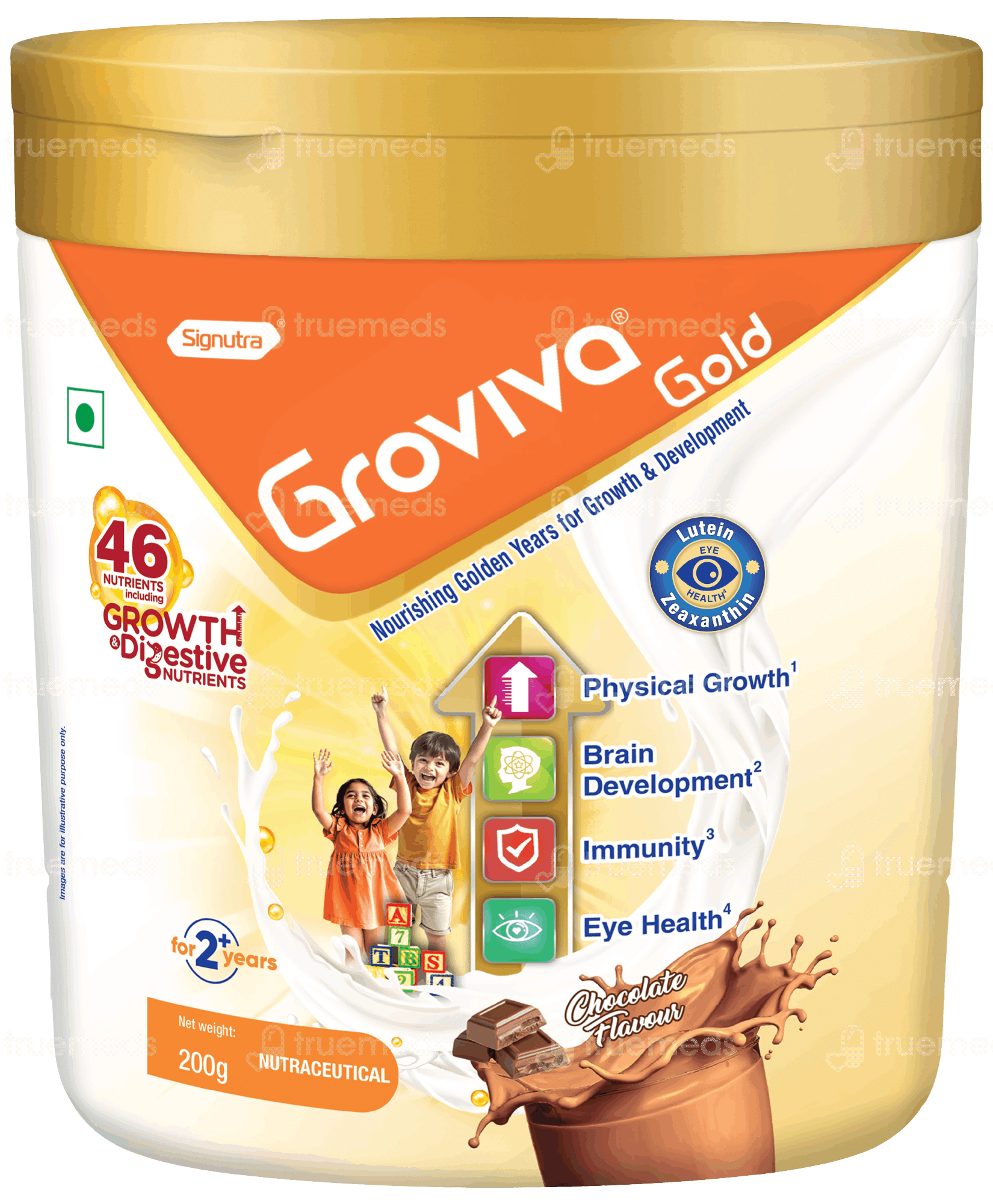 Groviva Gold Chocolate Flavour Powder 200gm - Uses, Side Effects ...