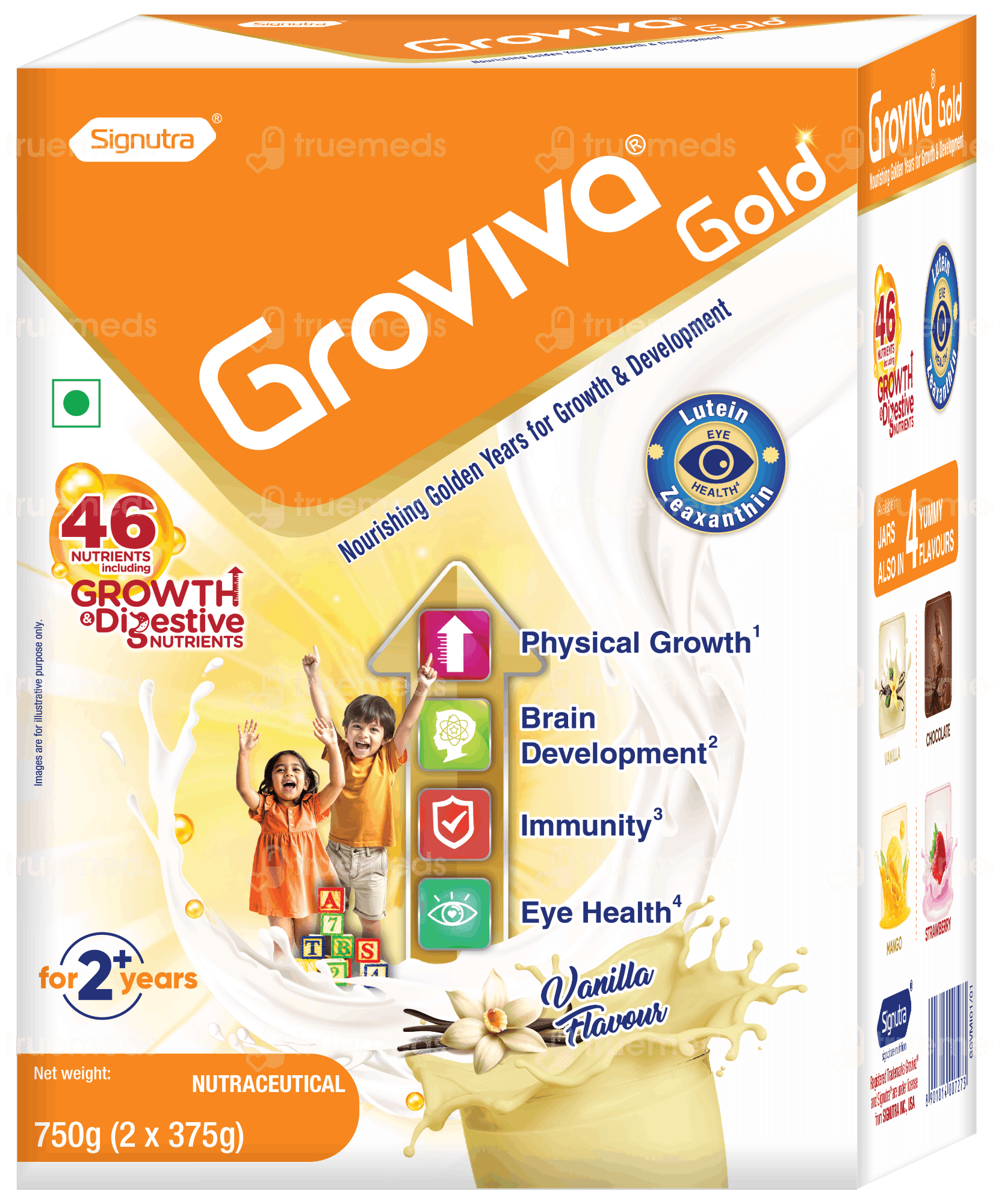Groviva Gold For 2 Years Vanilla Flavour Refill 2 Pouches Of 375gm ...