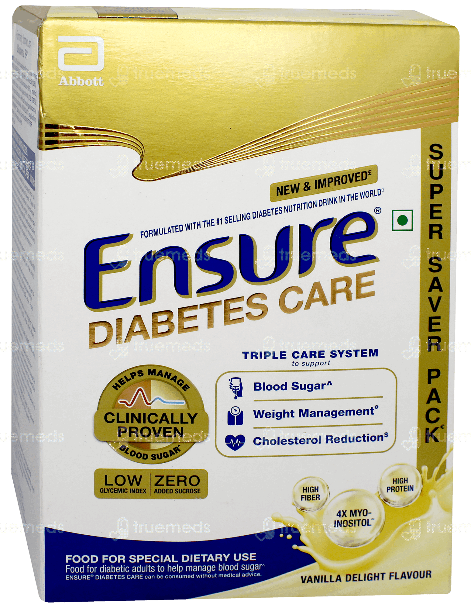 Ensure Diabetes Care Vanilla Flavour Zero Added Sucrose Refill Powder ...