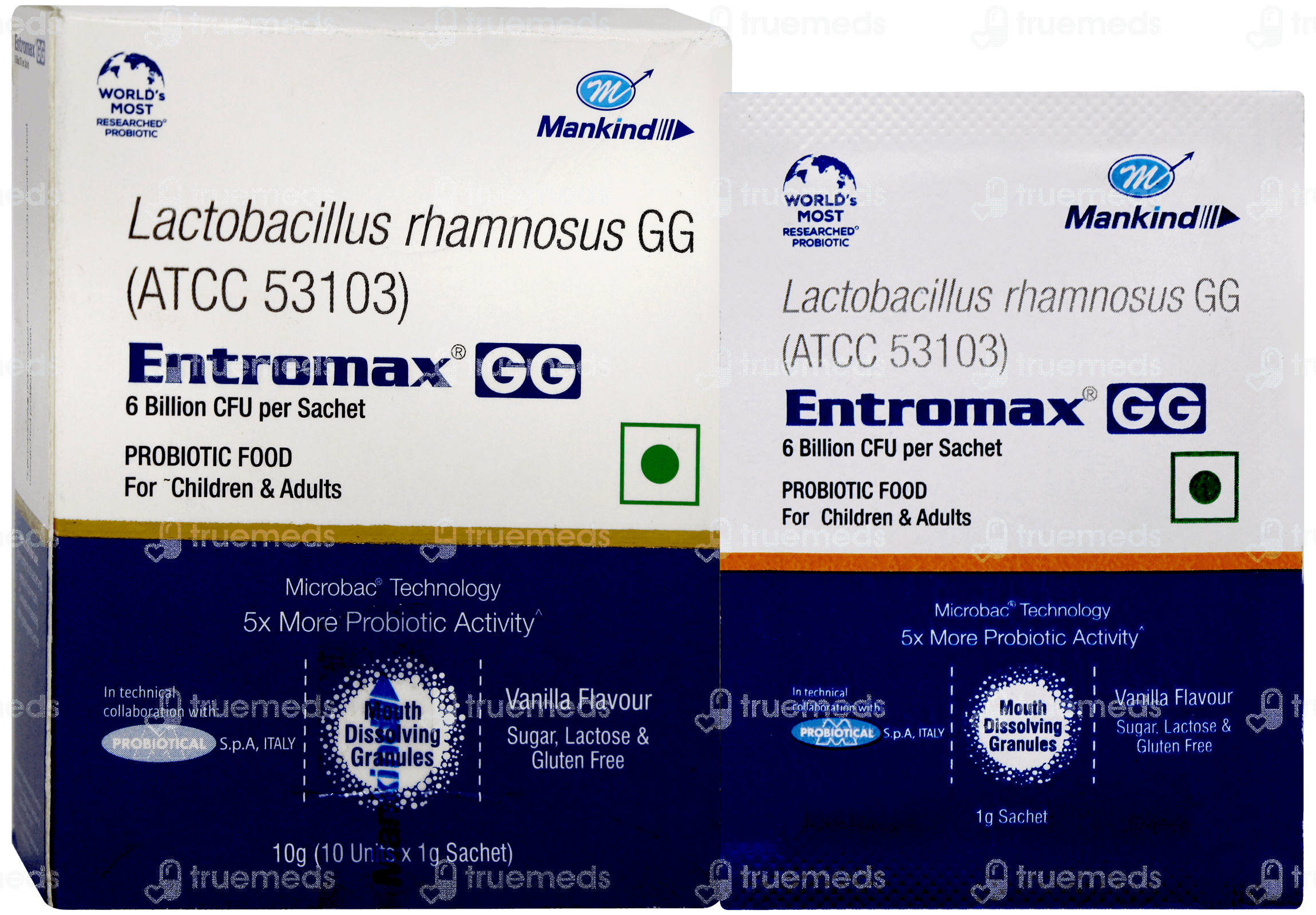 Entromax Gg Vanilla Flavour Sugar Free Sachet 1gm - Uses, Side Effects ...