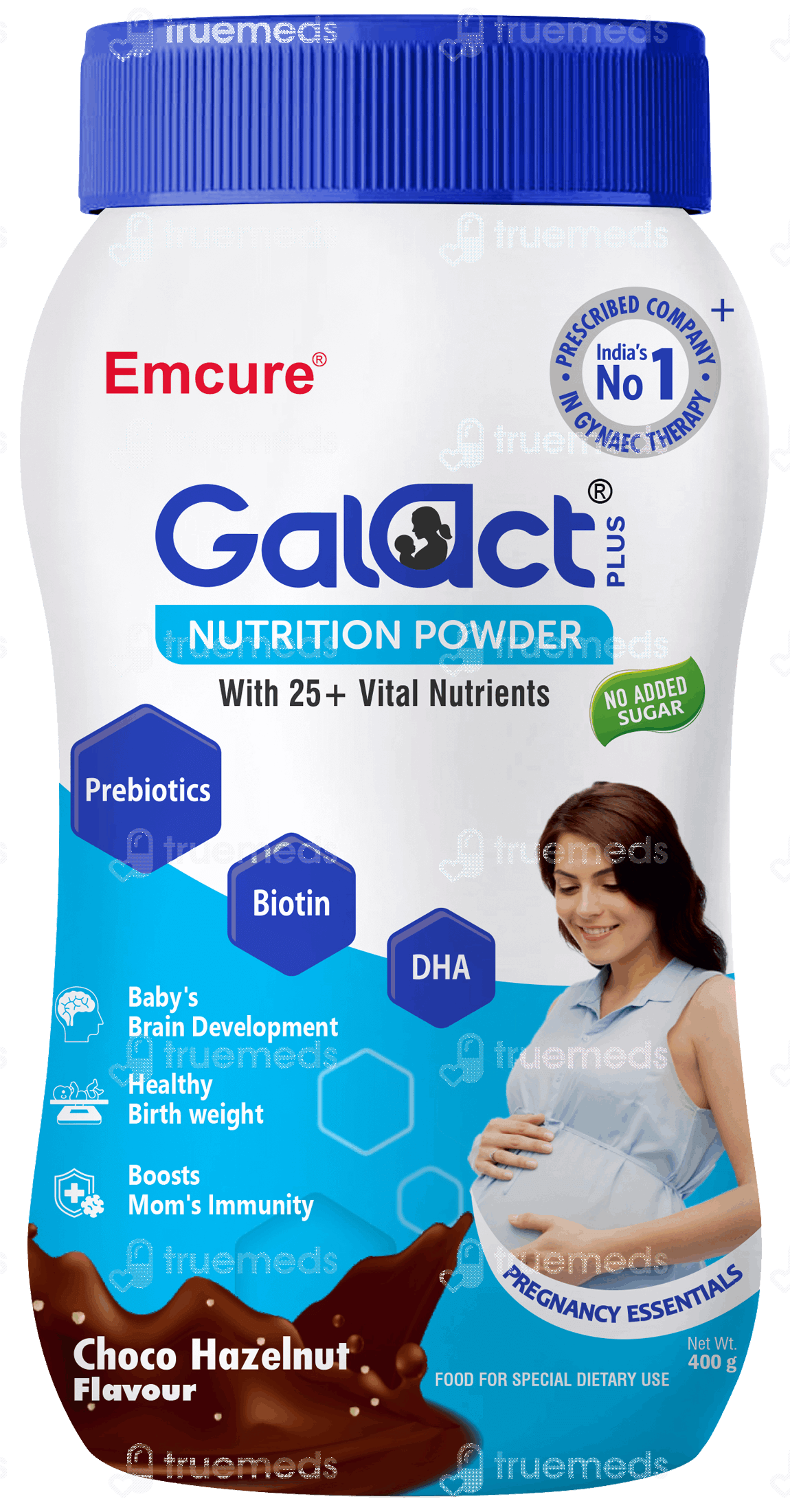 Galact Plus Choco Hazelnut Flavour No Added Sugar Powder 400gm - Uses ...