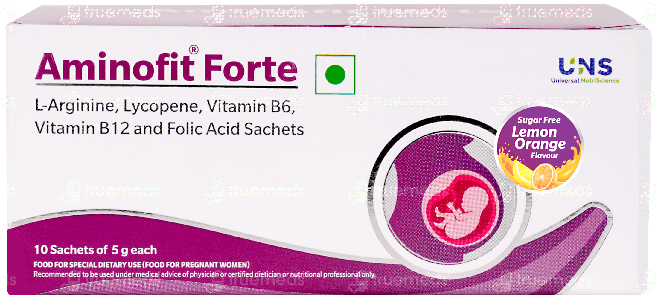 Aminofit Forte Lemon Orange Flavour Sugar Free Sachet 5gm - Uses, Side ...