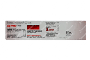 Eporise 4000 IU Prefilled Syringe | Order EPORISE 4000 IU PREFILLED ...