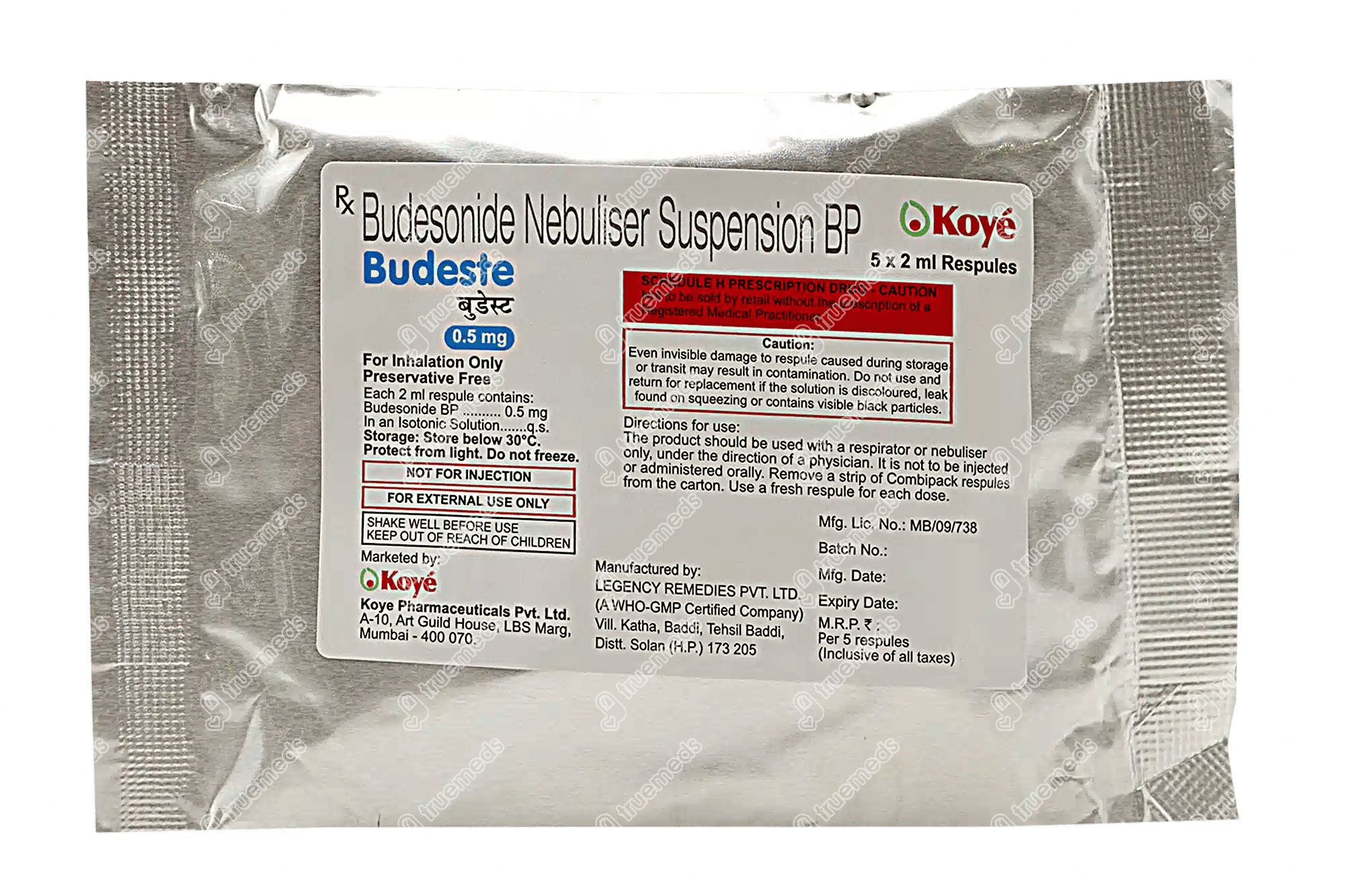 Budeste 05 Mg Respules 2 Ml Pack Of 5 - Uses, Side Effects, Dosage ...