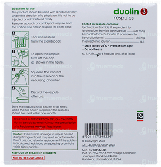 Duolin 3 1.25 Mg/500 MCG Respules (pack of 5) | Order Duolin 3 1.25 Mg ...