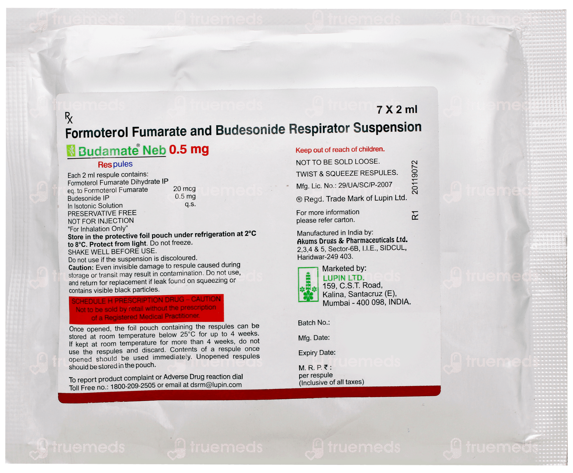 Budamate Neb 20 MCG/0.5MG Respules | Order Budamate Neb 20 MCG/0.5MG ...