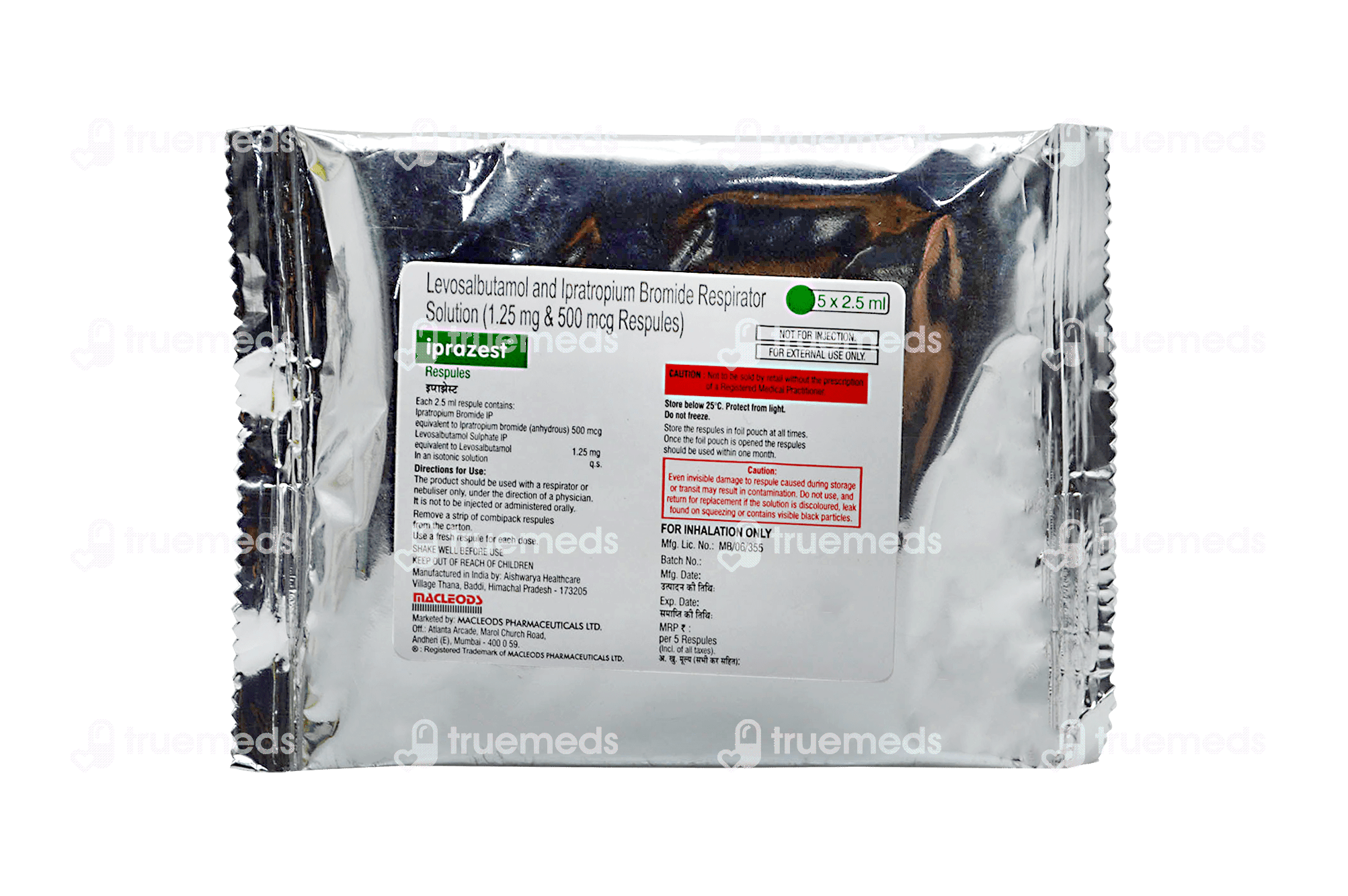 Iprazest 1.25 MG/500MCG Respul | Order Iprazest 1.25 MG/500MCG Respules ...