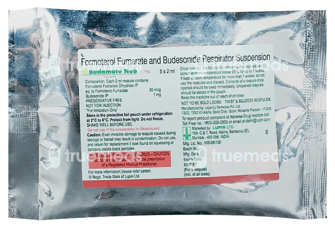 Budamate Neb 20 Mcg1 Mg Respules 2 Ml Pack Of 5 - Uses, Side Effects ...